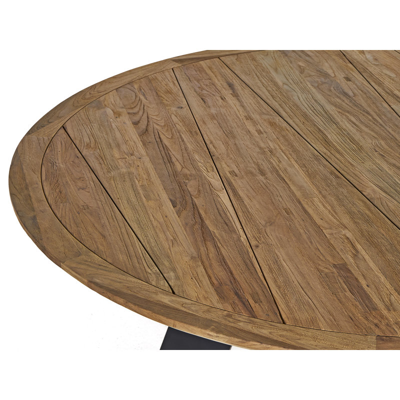 Three Posts™ Lerna Indoor/Outdoor Round Teak Dining Table & Reviews | Wayfair